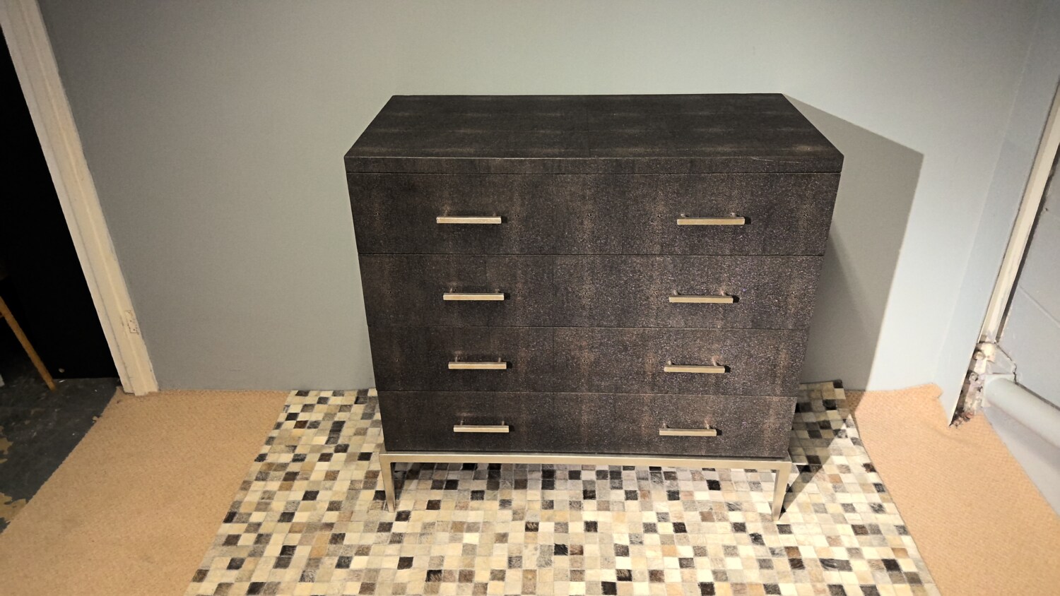 Large Grey Chest Of Drawers With 4 Drawers Very Heavy And Very Solid ...